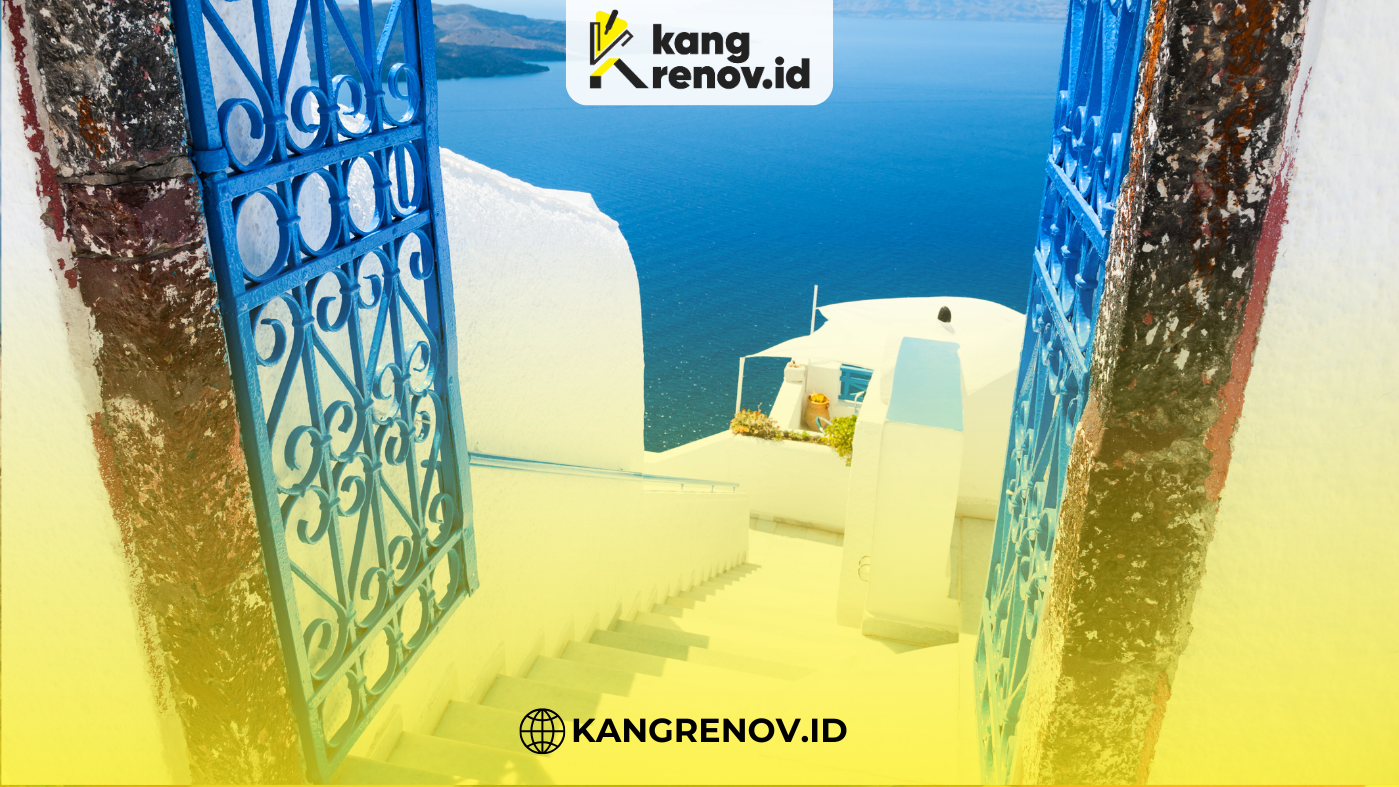 Desain Dinding Ala Santorini: Desain Estetik Dinding Luar Rumah - kangrenov