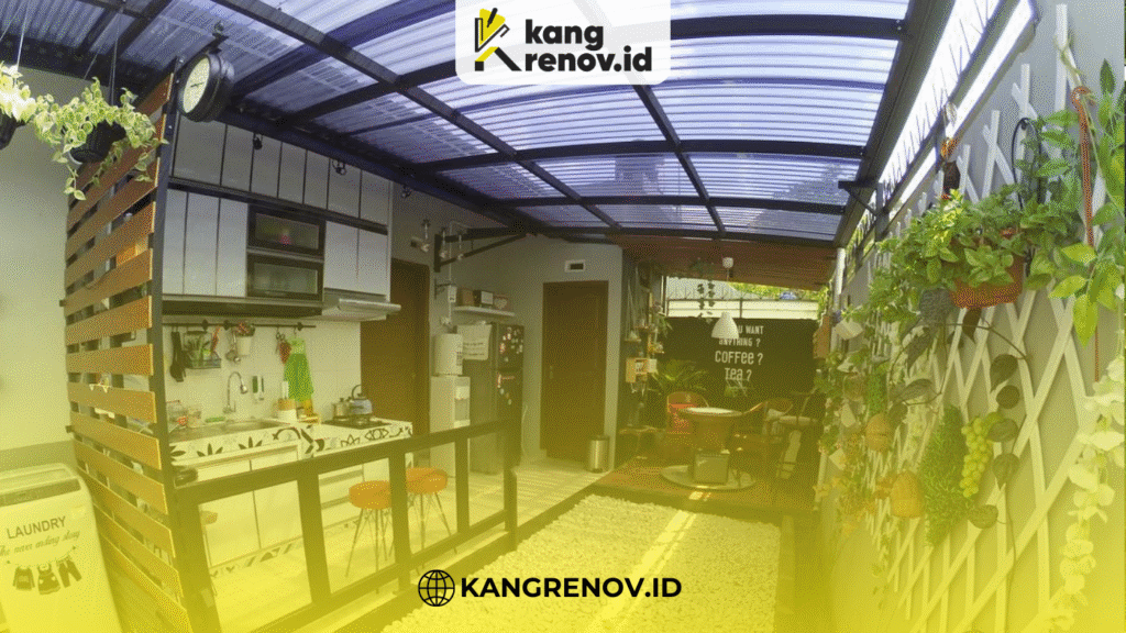 Renovasi Atap Dapur Belakang Lebih Sejuk Pakai Atap UPVC - kangrenov